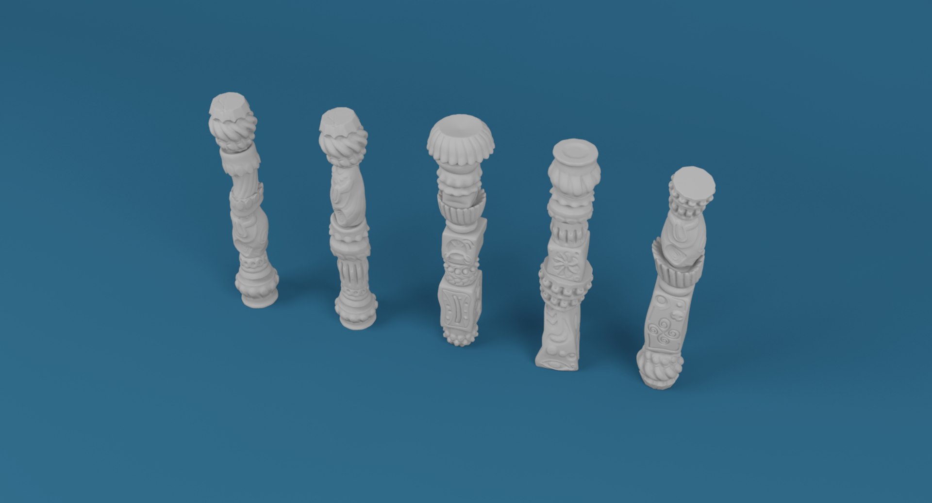 3d Columns Totems