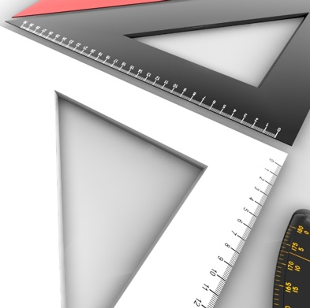 3d geometry tools rulers triangles