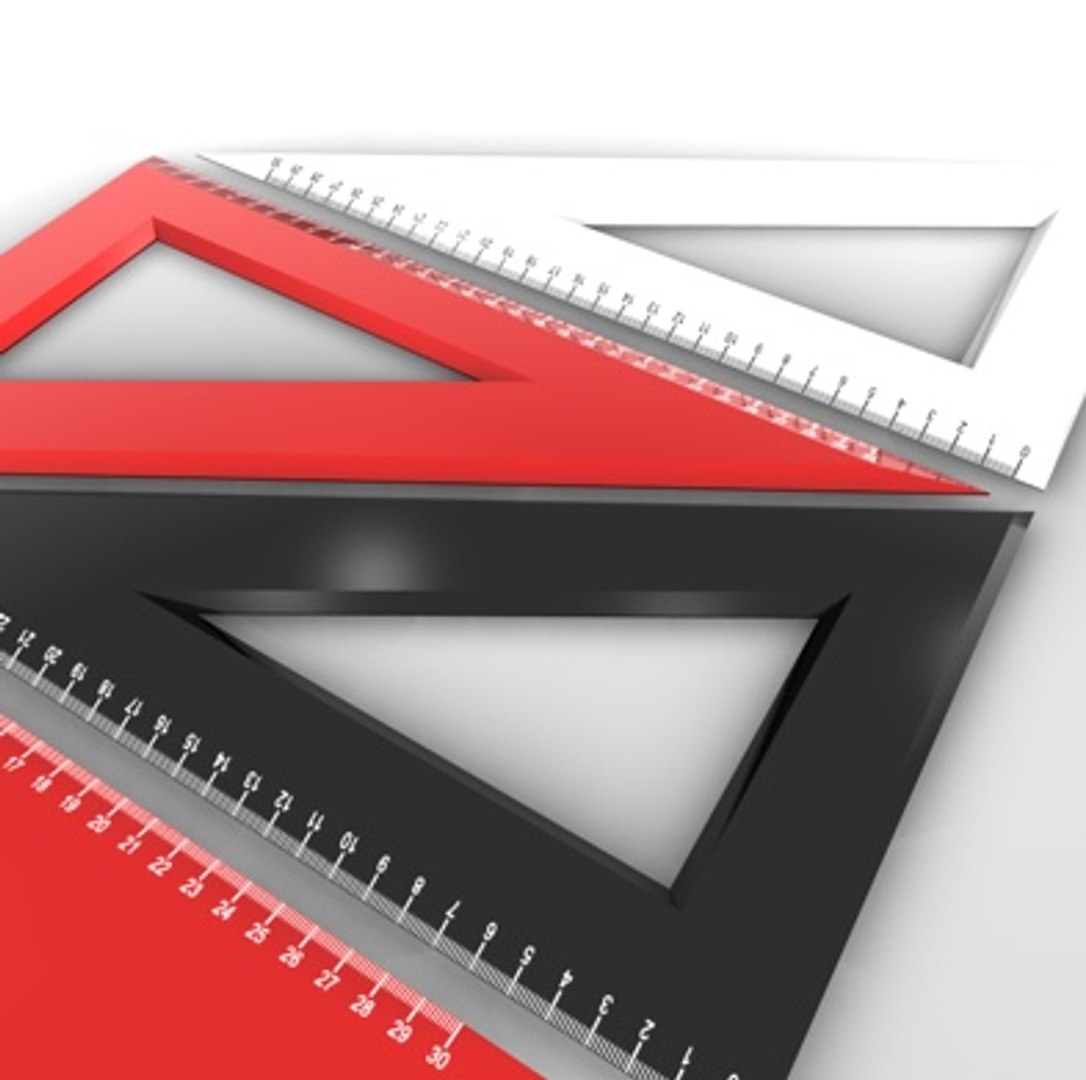 3d geometry tools rulers triangles