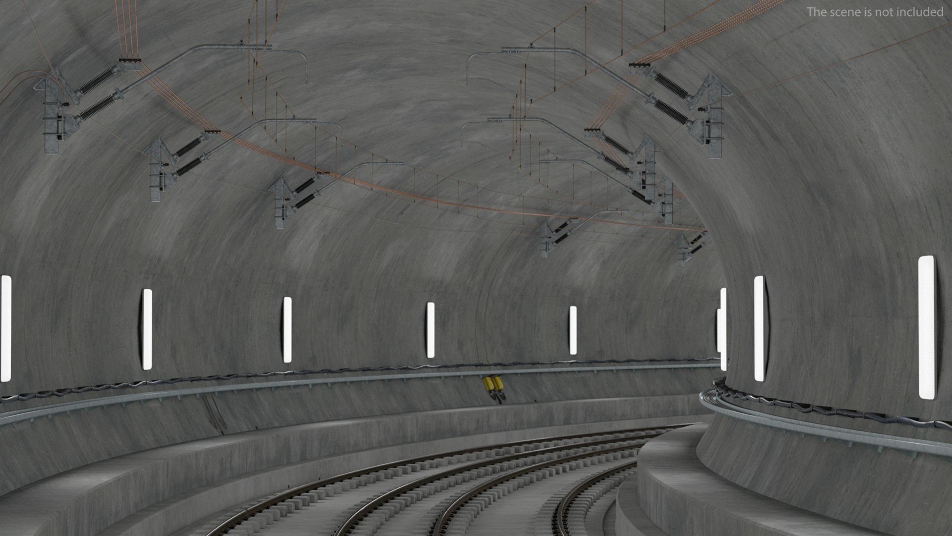 Railway Subway Cross Section Bend 3D Model - TurboSquid 2279874