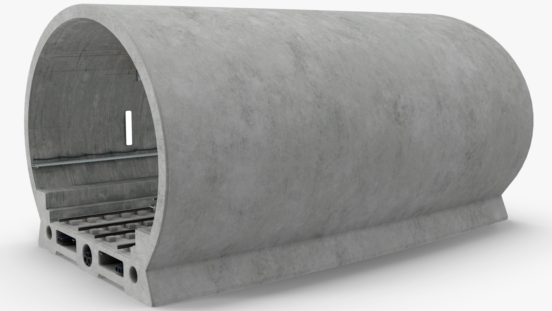 Railway Subway Cross Section Bend 3D Model - TurboSquid 2279874