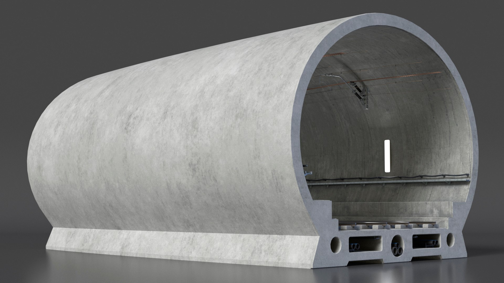 Railway Subway Cross Section Bend 3D Model - TurboSquid 2279874