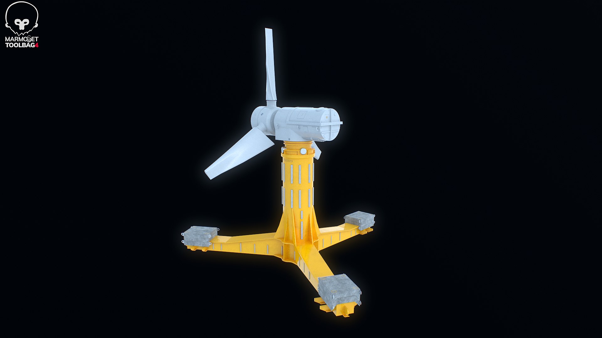 Tidal Power Turbine 3D Model - TurboSquid 2148766