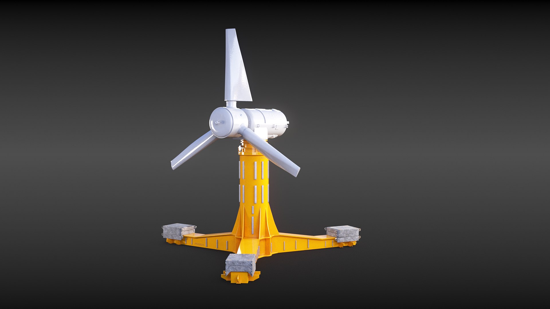 Tidal Power Turbine 3D Model - TurboSquid 2148766