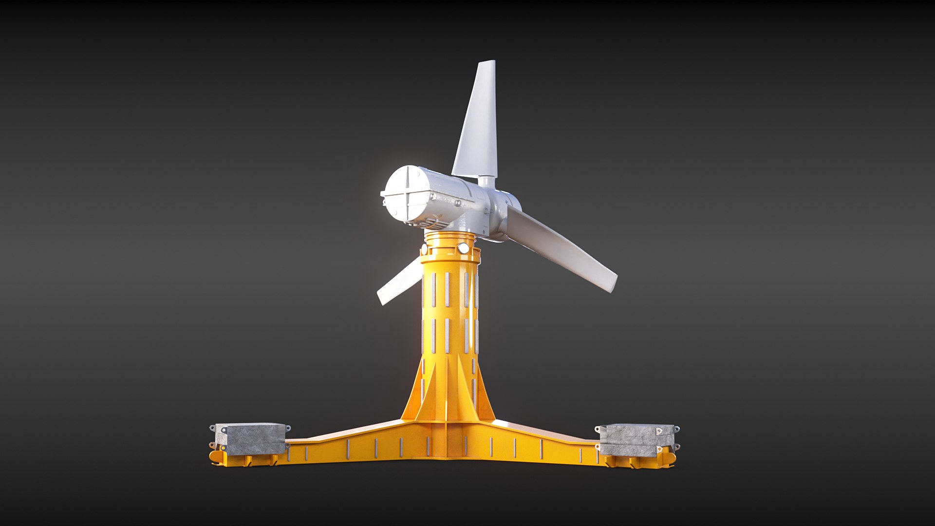 Tidal Power Turbine 3D Model - TurboSquid 2148766