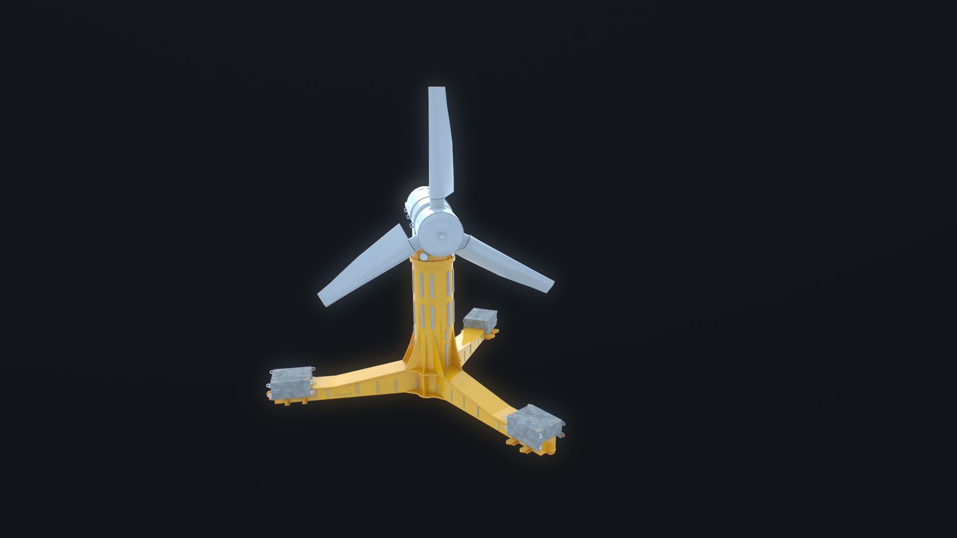 Tidal Power Turbine 3D Model - TurboSquid 2148766