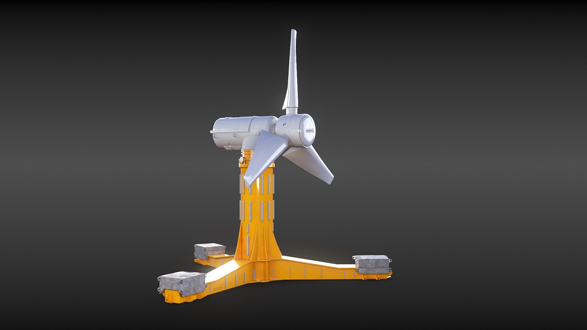 Tidal Power Turbine 3D Model - TurboSquid 2148766
