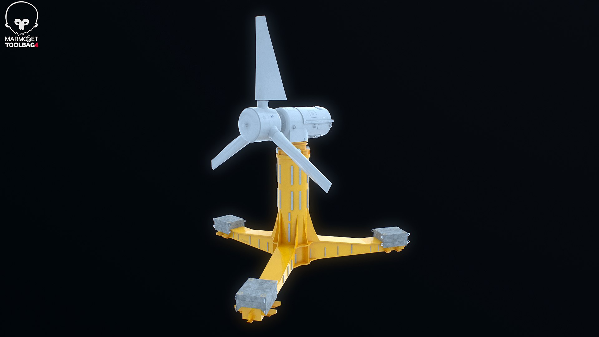 Tidal Power Turbine 3D Model - TurboSquid 2148766