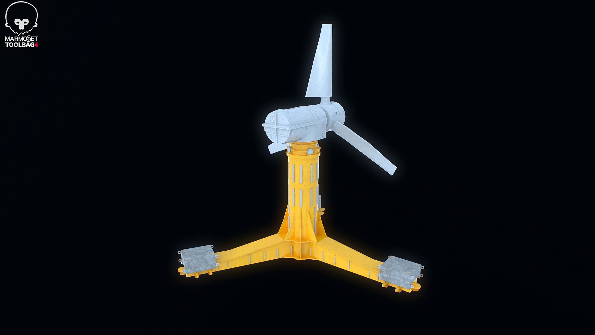 Tidal Power Turbine 3D Model - TurboSquid 2148766