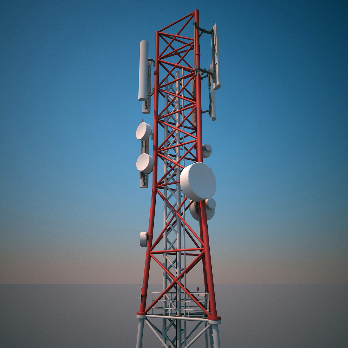 3d telecommunication towers 3