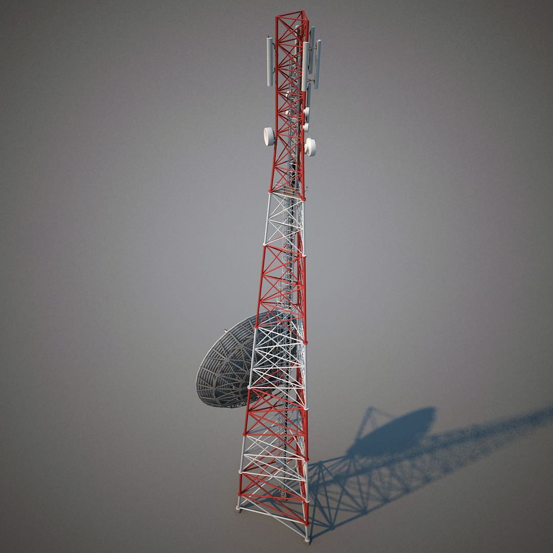 3d telecommunication towers 3