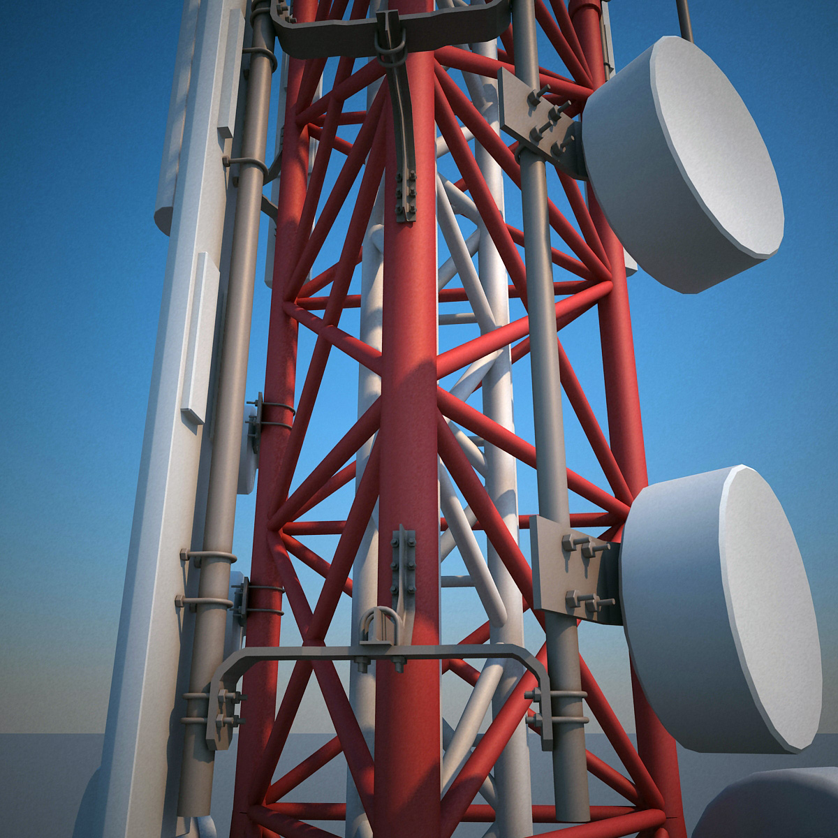 3d telecommunication towers 3