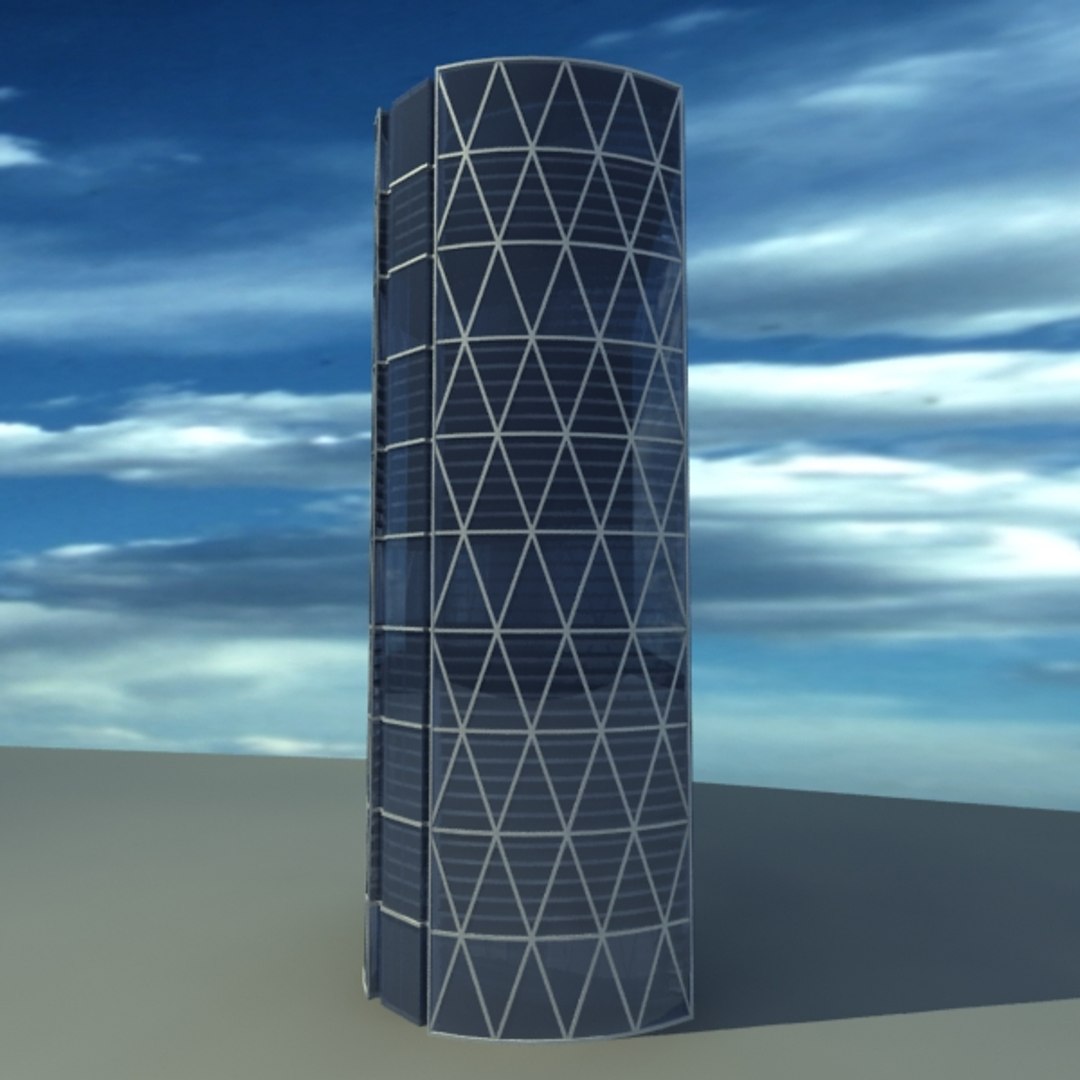 Bow Office Building Tower 3d Fbx