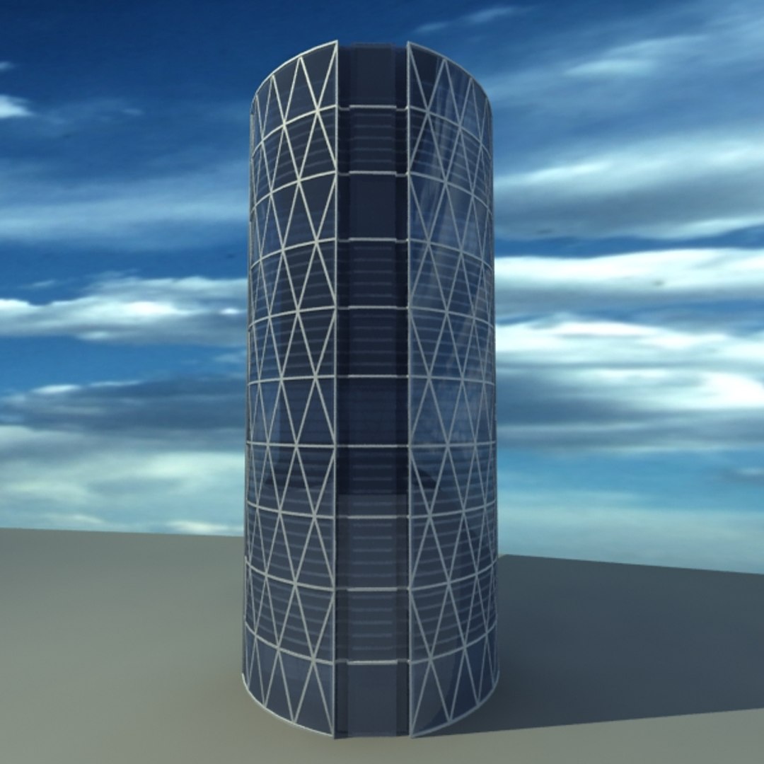 Bow Office Building Tower 3d Fbx