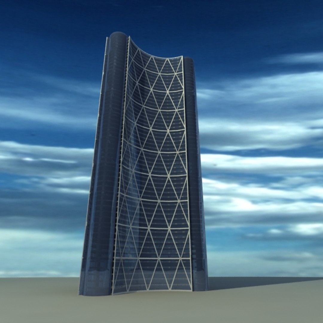 Bow Office Building Tower 3d Fbx