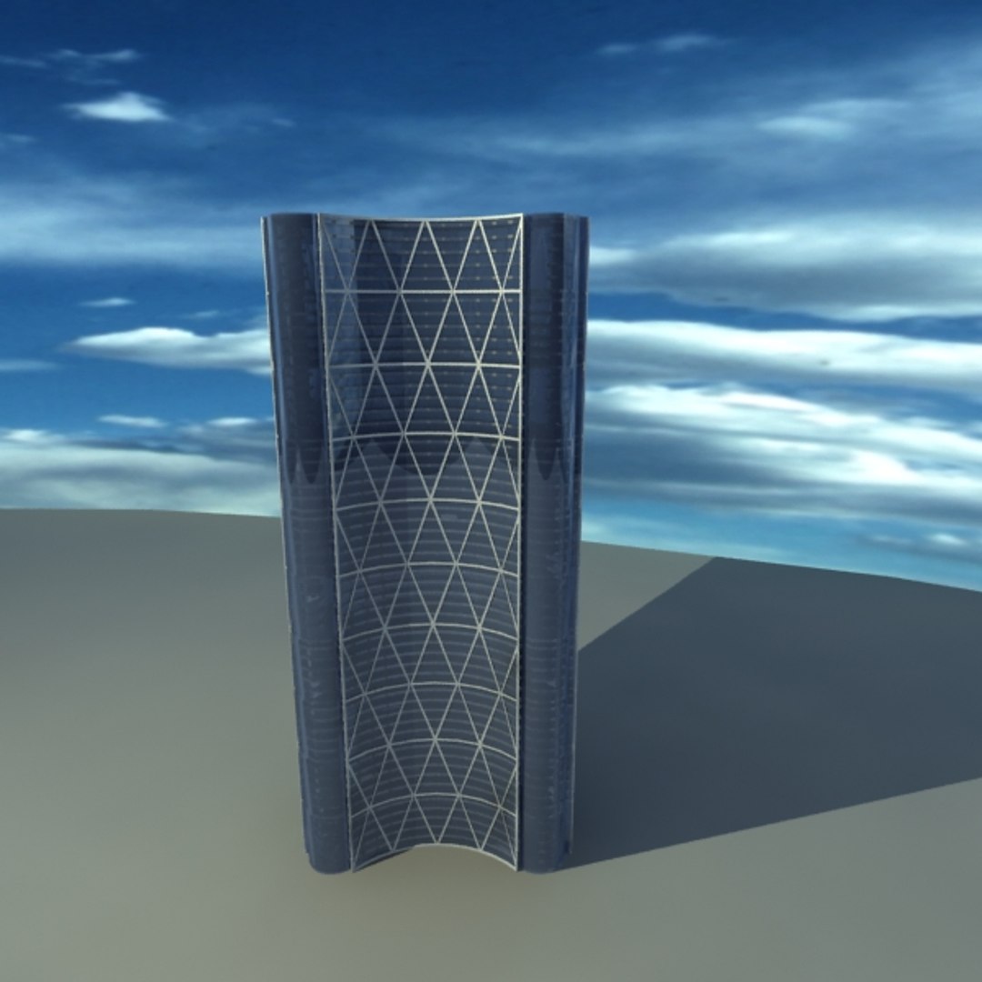 Bow Office Building Tower 3d Fbx