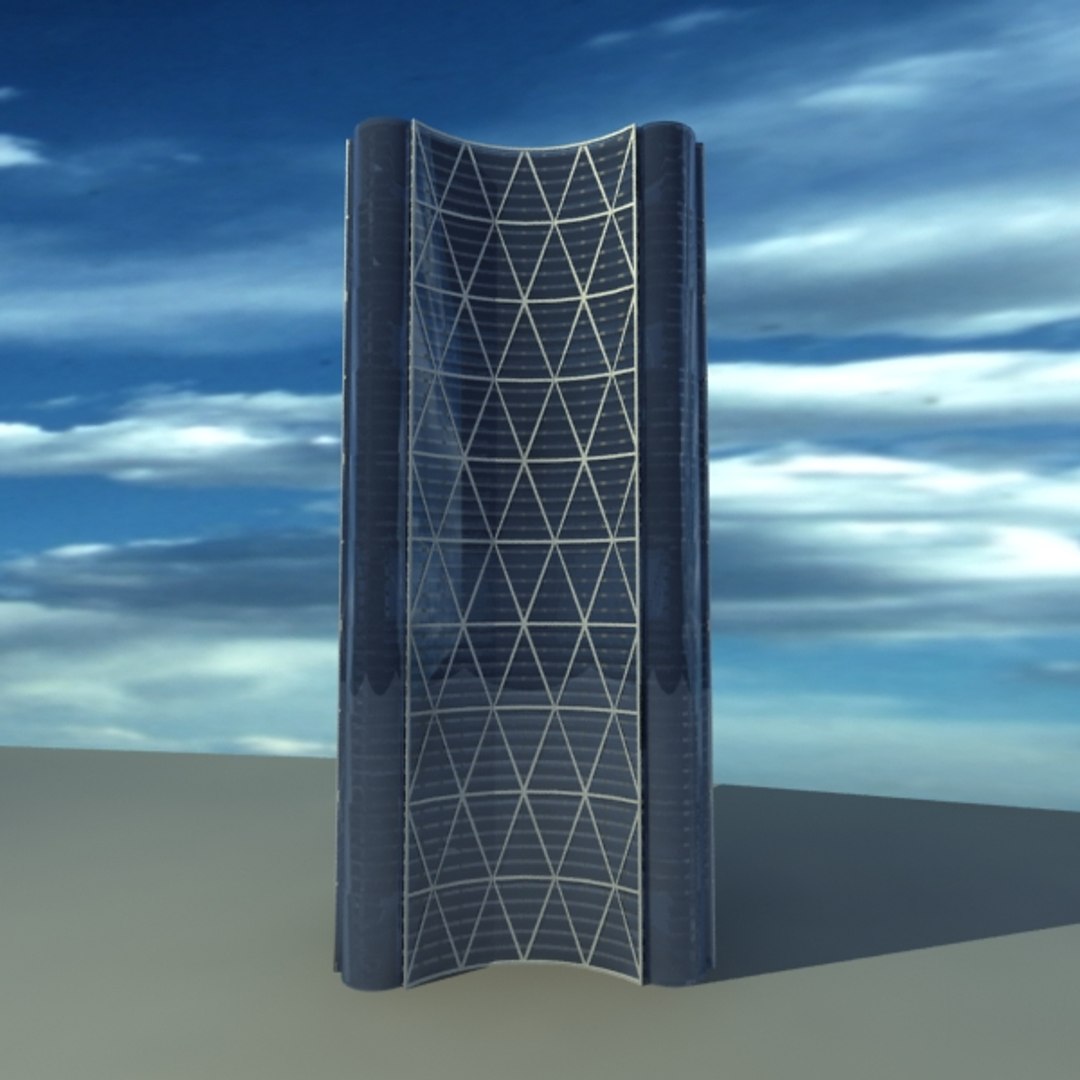 Bow Office Building Tower 3d Fbx