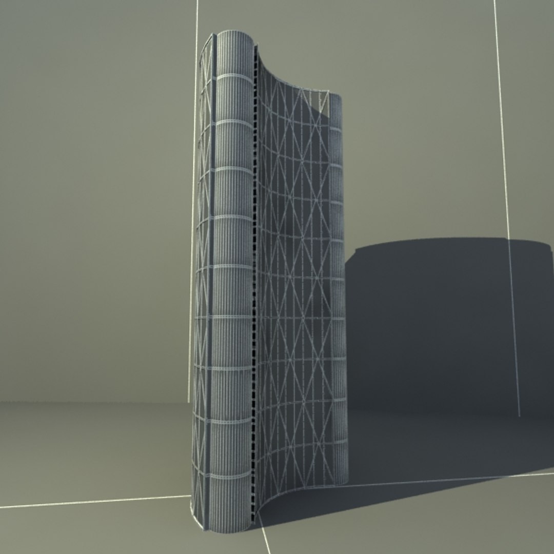 Bow Office Building Tower 3d Fbx