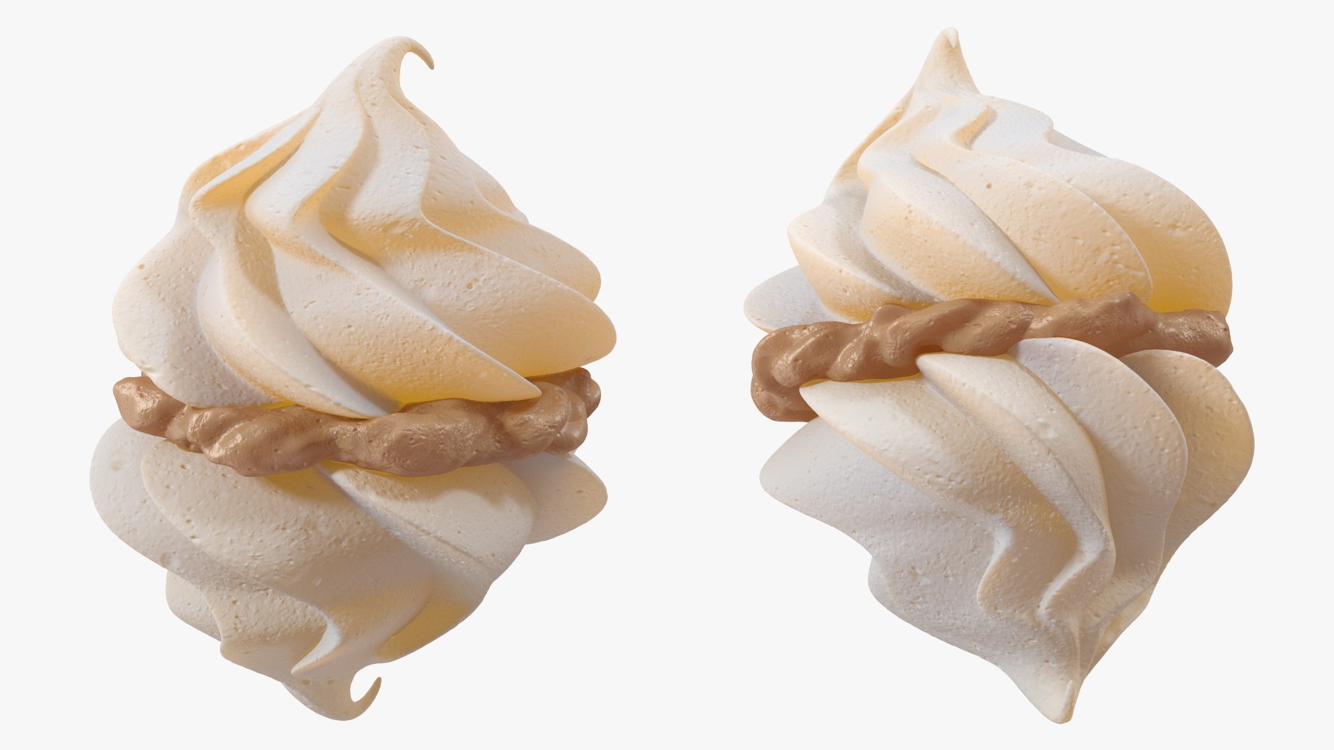 3D Meringue Kisses With Caramel Filling - TurboSquid 2220675