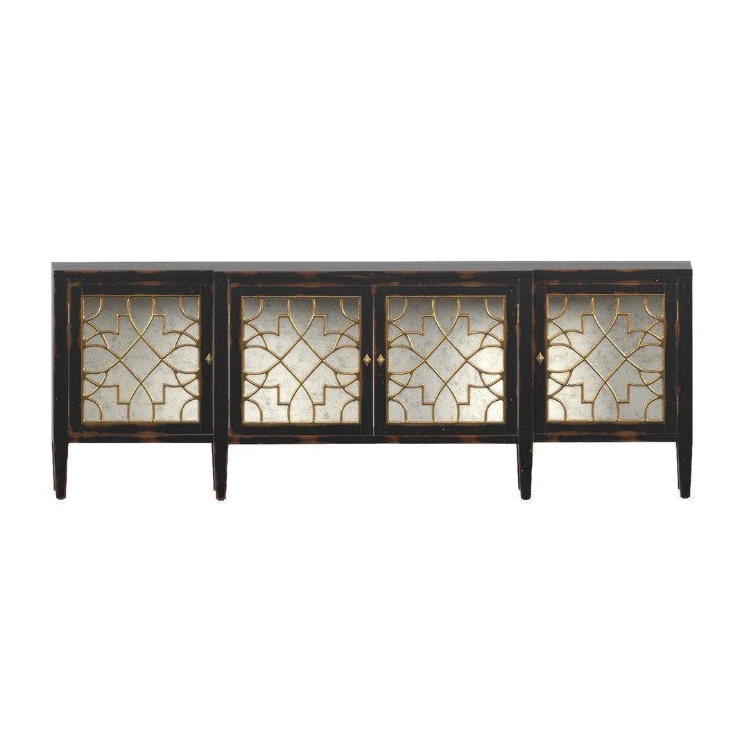 Sanctuary 4-Door Mirrored Console Ebony Model - TurboSquid 2120327