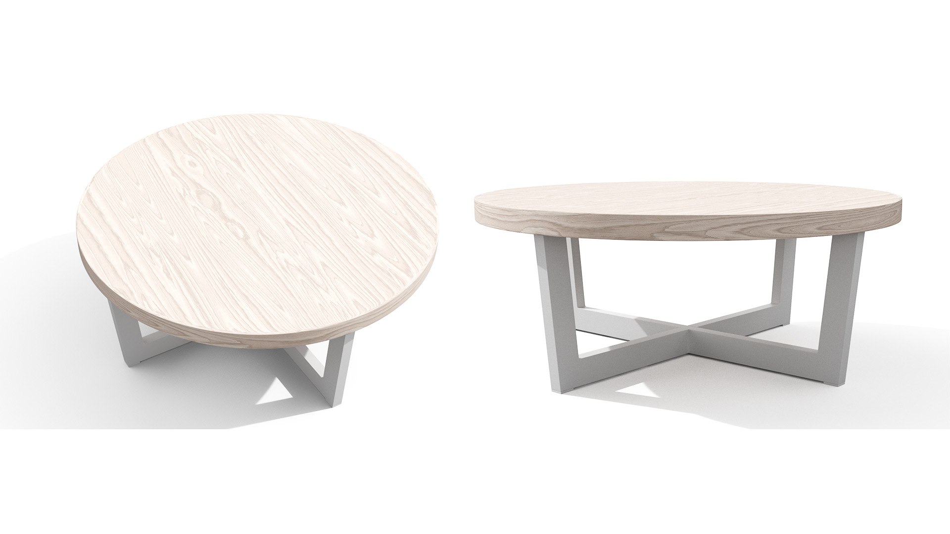 Toba Driftwood Gray Coffee Table Low 3D Model - TurboSquid 1719612