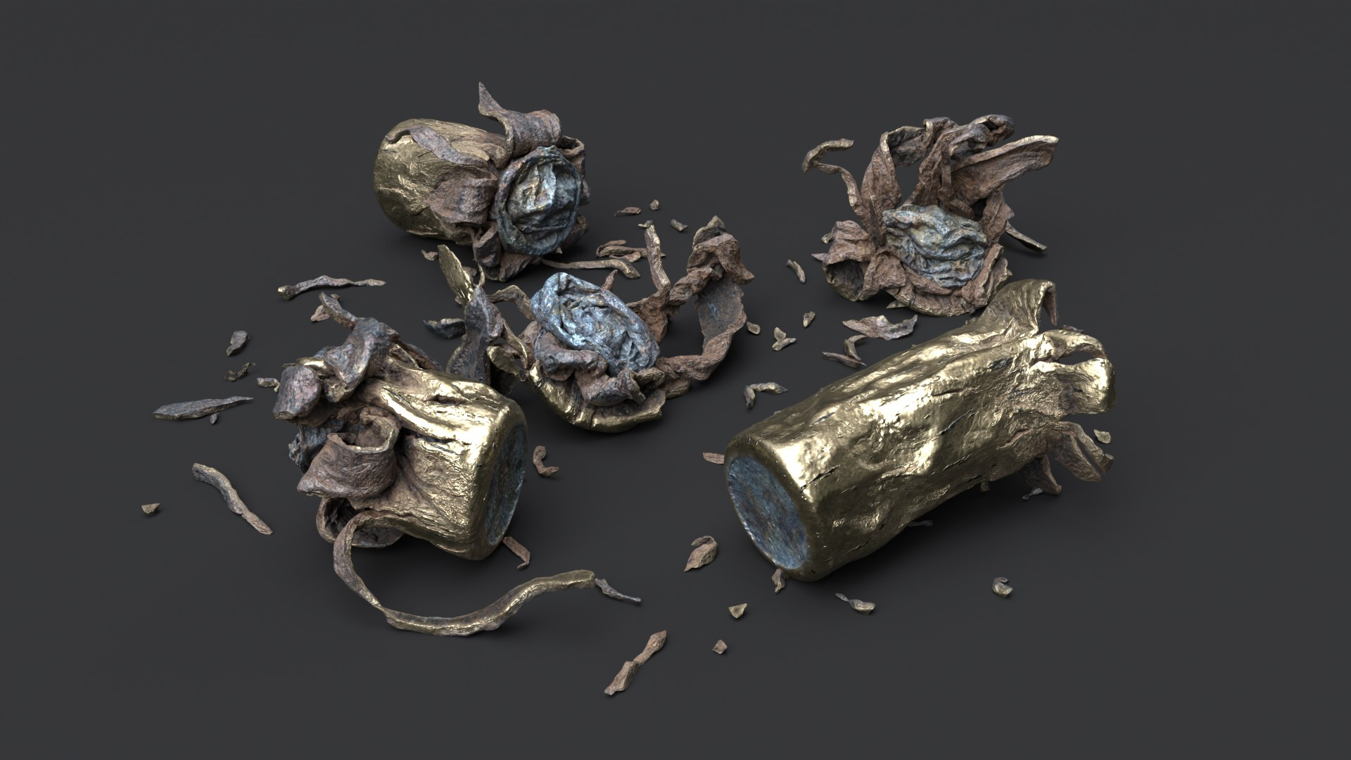 3D Pile Of Broken Bullets Model - TurboSquid 1999002