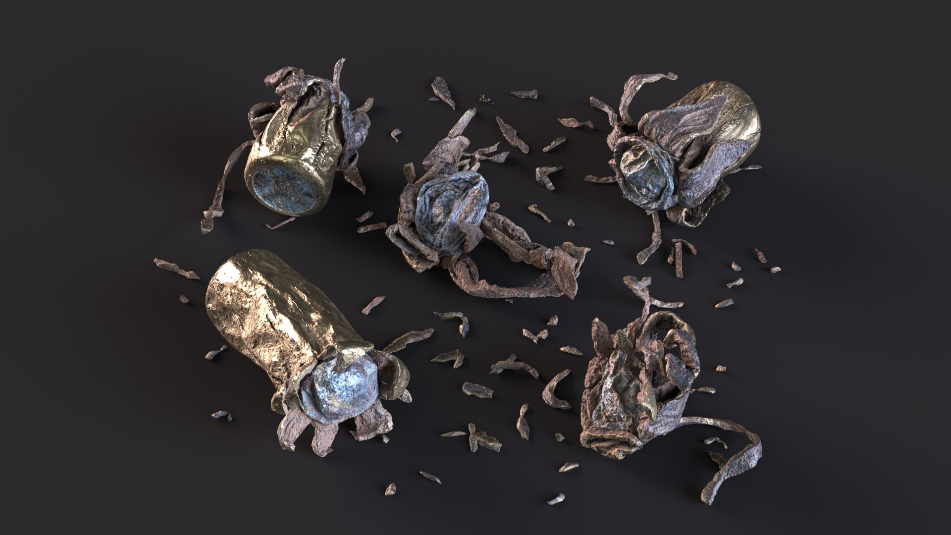 3D Pile Of Broken Bullets Model - TurboSquid 1999002