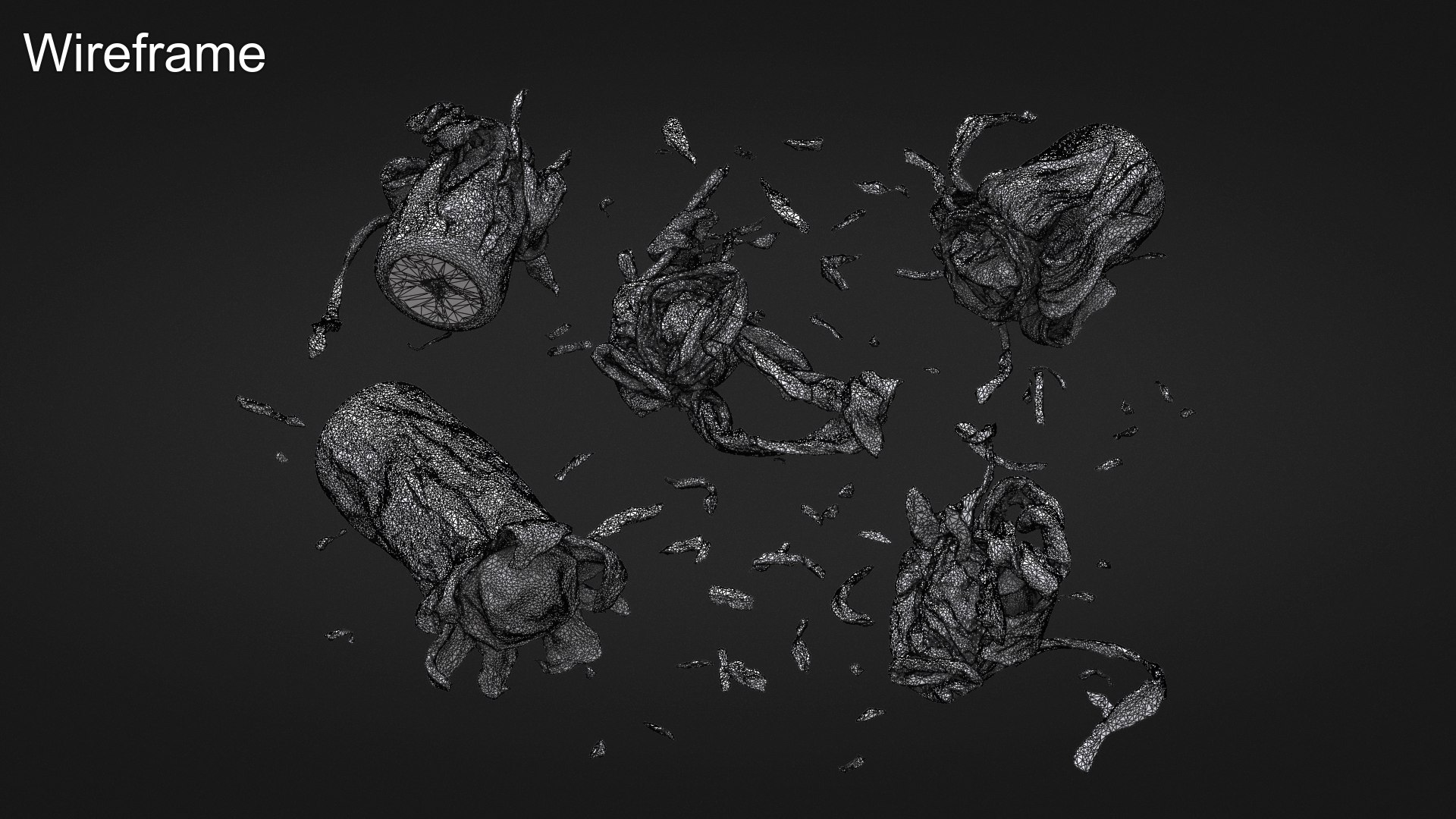 3D Pile Of Broken Bullets Model - TurboSquid 1999002