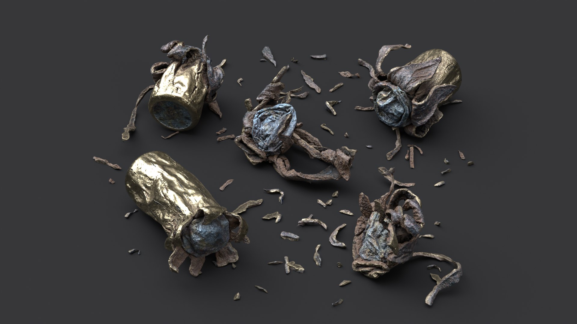 3D Pile Of Broken Bullets Model - TurboSquid 1999002