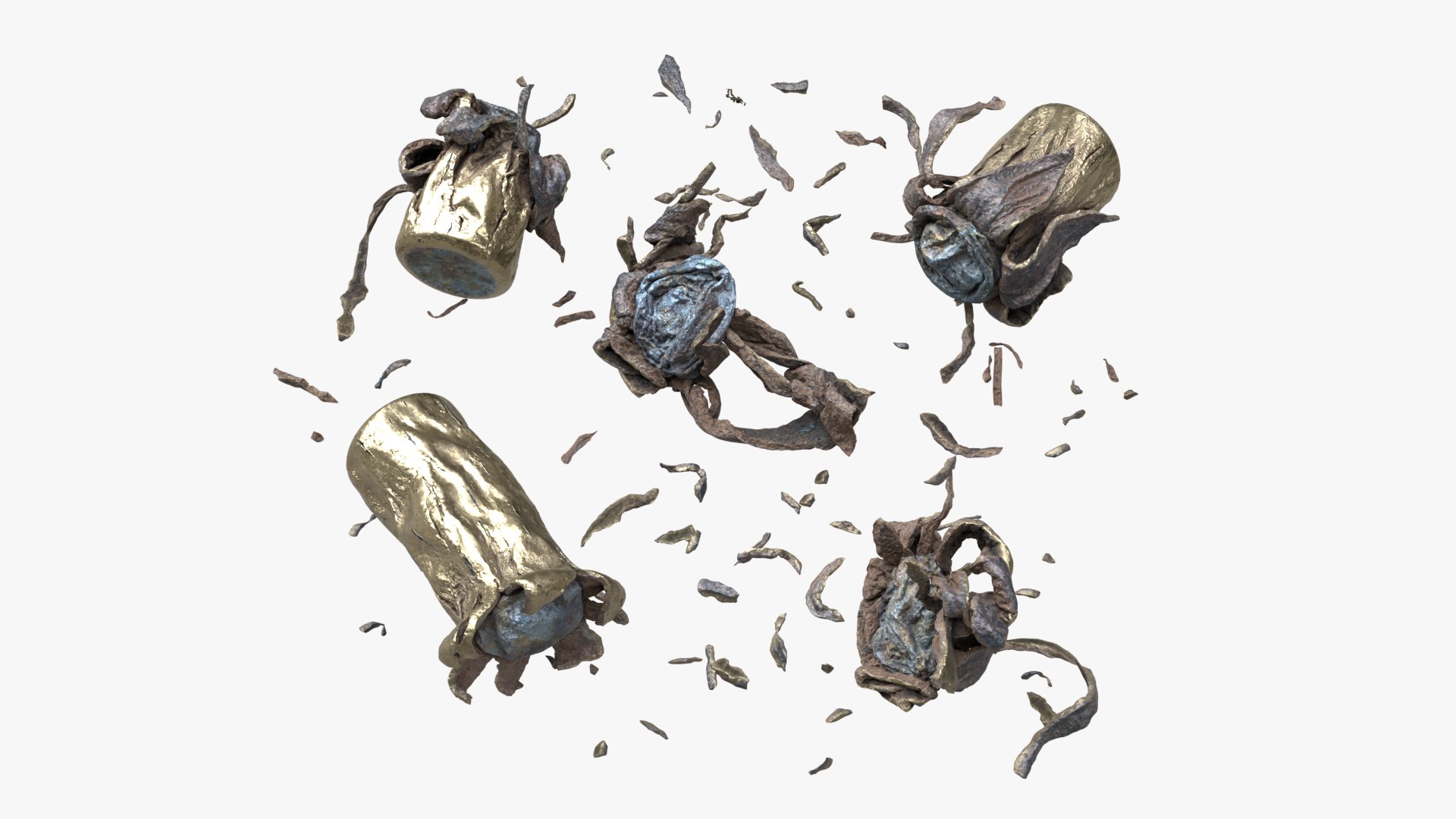 3D Pile Of Broken Bullets Model - TurboSquid 1999002