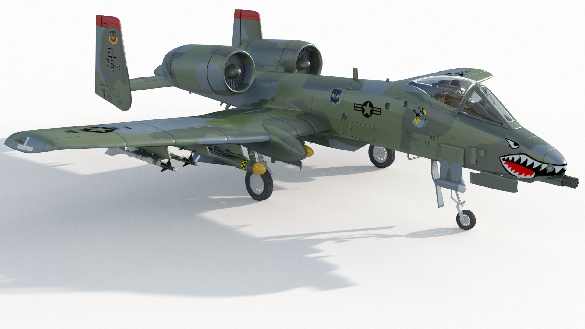 A 10 Lightning Military Jet 3D - TurboSquid 2001424