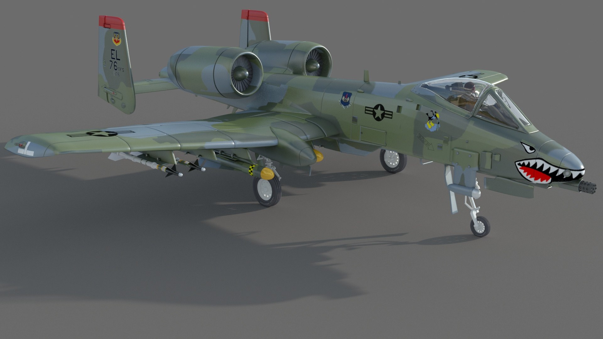 A 10 Lightning Military Jet 3D - TurboSquid 2001424
