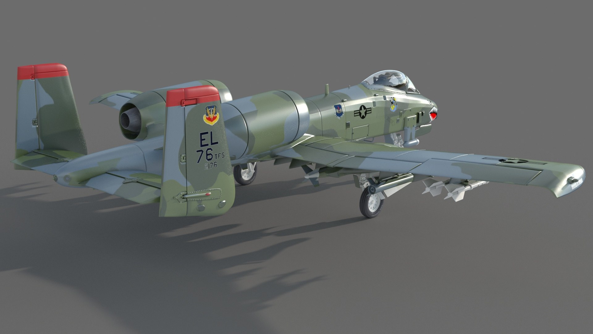 A 10 Lightning Military Jet 3D - TurboSquid 2001424
