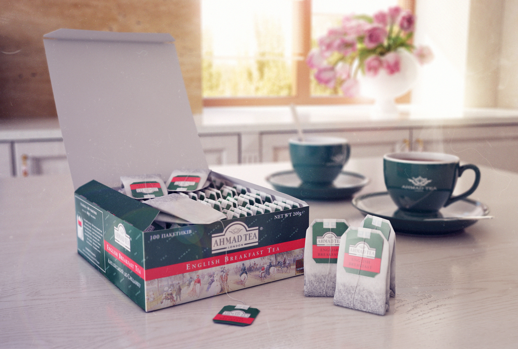 ahmad tea bags 3d c4d