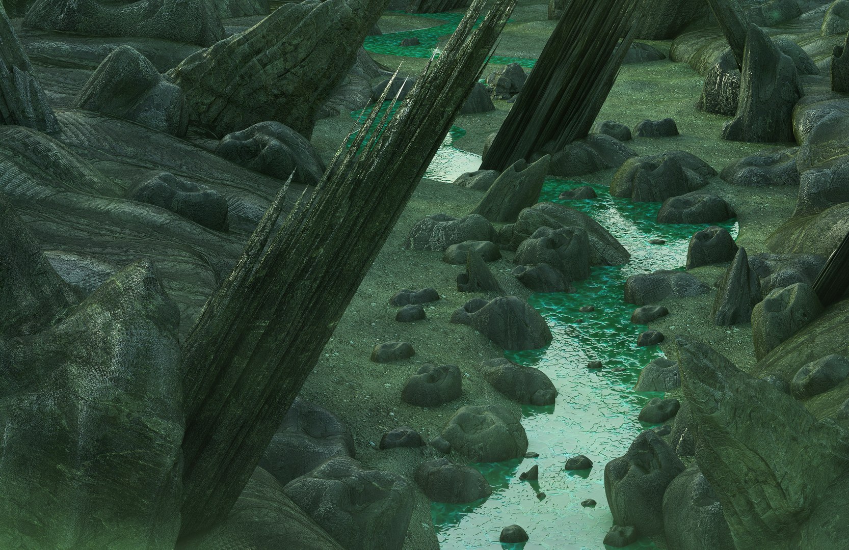 3D Model Sci-fi Alien Planet - TurboSquid 1343907