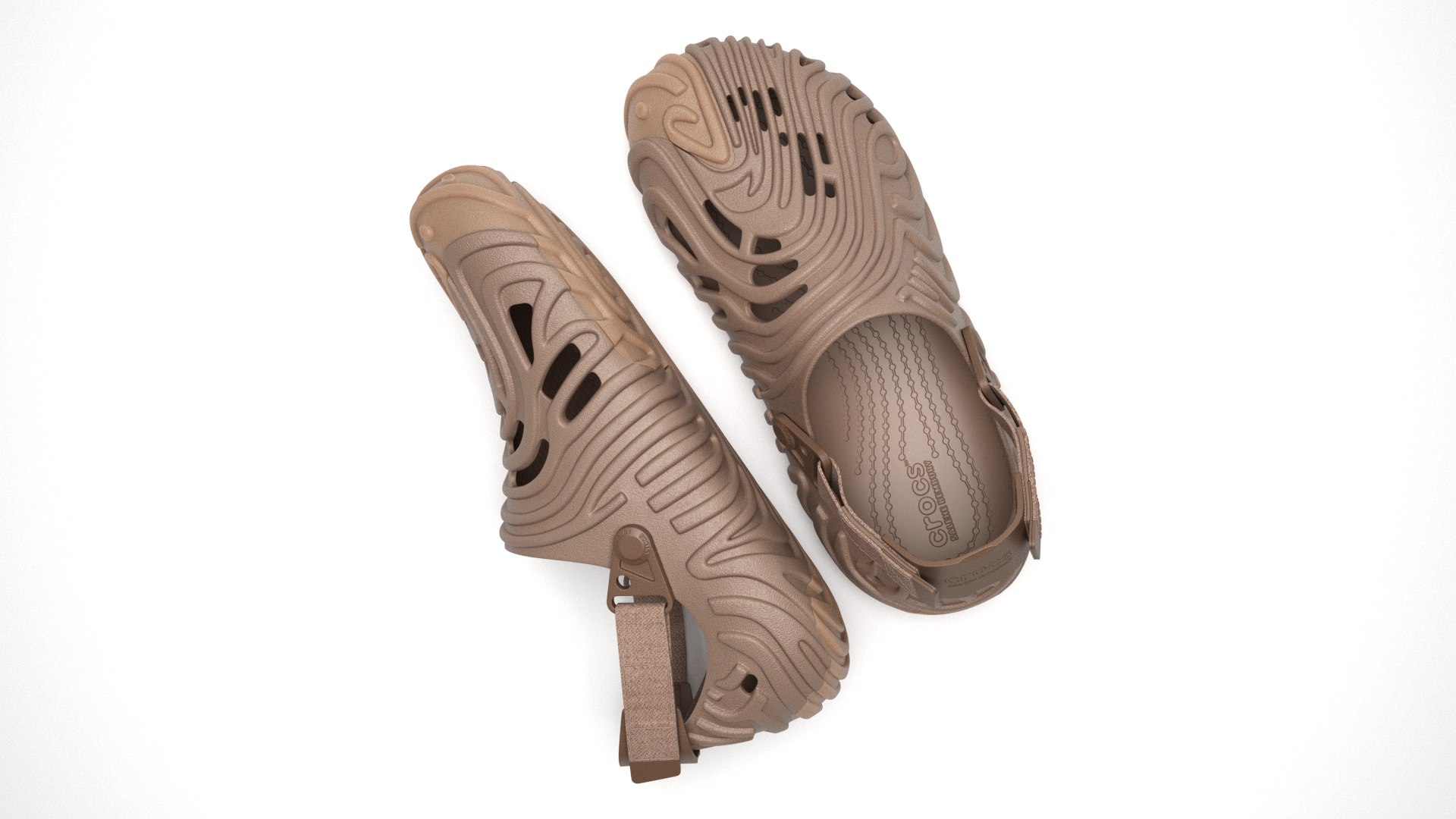 Crocs Pollex Clog Brown 3D - TurboSquid 2285817