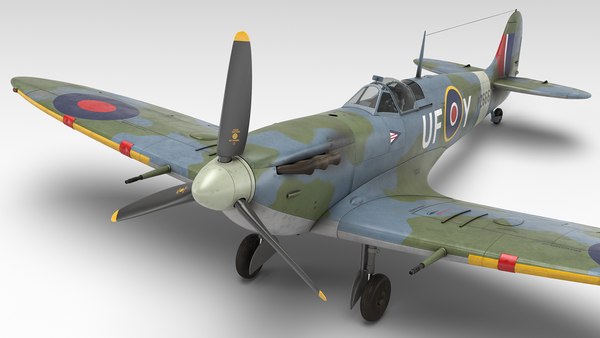 3d british wwii fighter aircraft