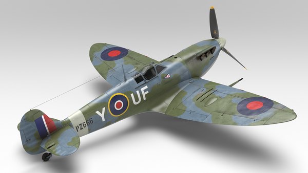 3d british wwii fighter aircraft