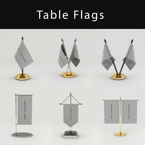 3d model medieval flags