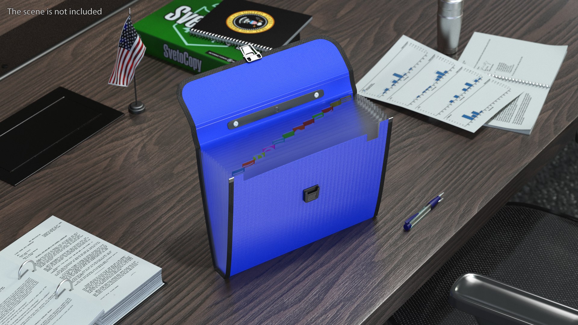 3D Expanding File Folder Blue Open - TurboSquid 1991758