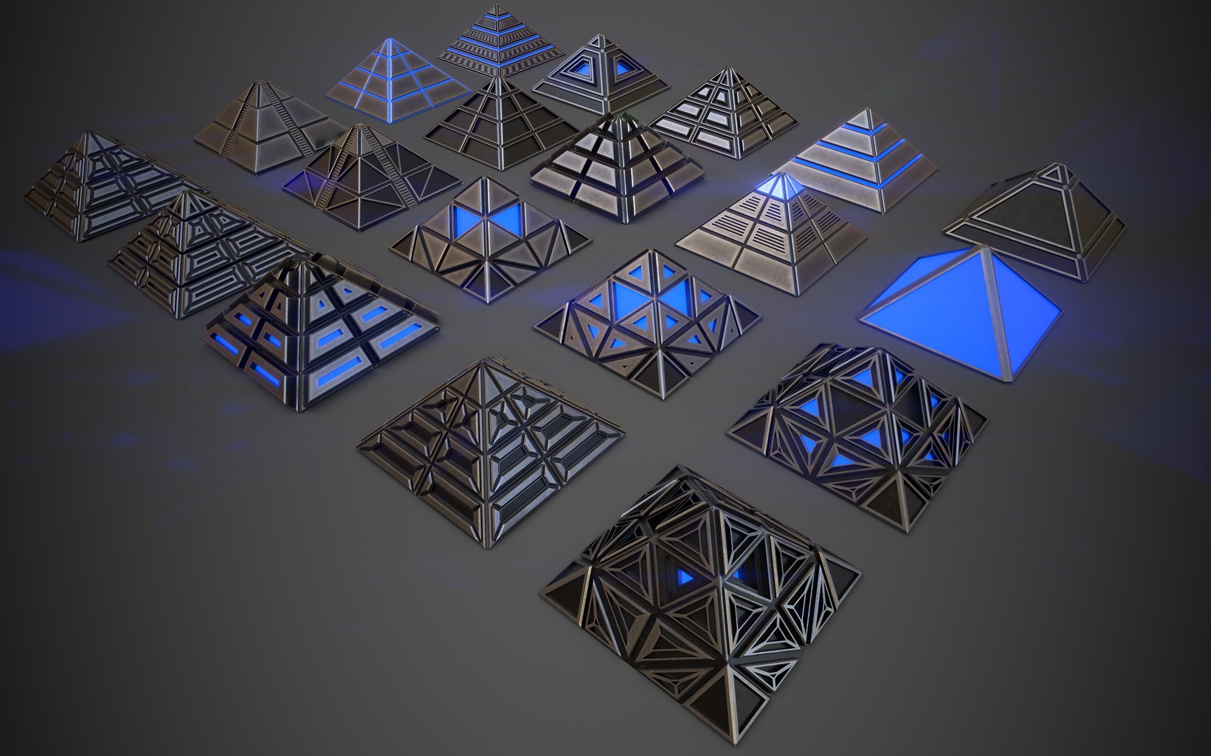 3D Sci-Fi Pyramid Metal - TurboSquid 2426860