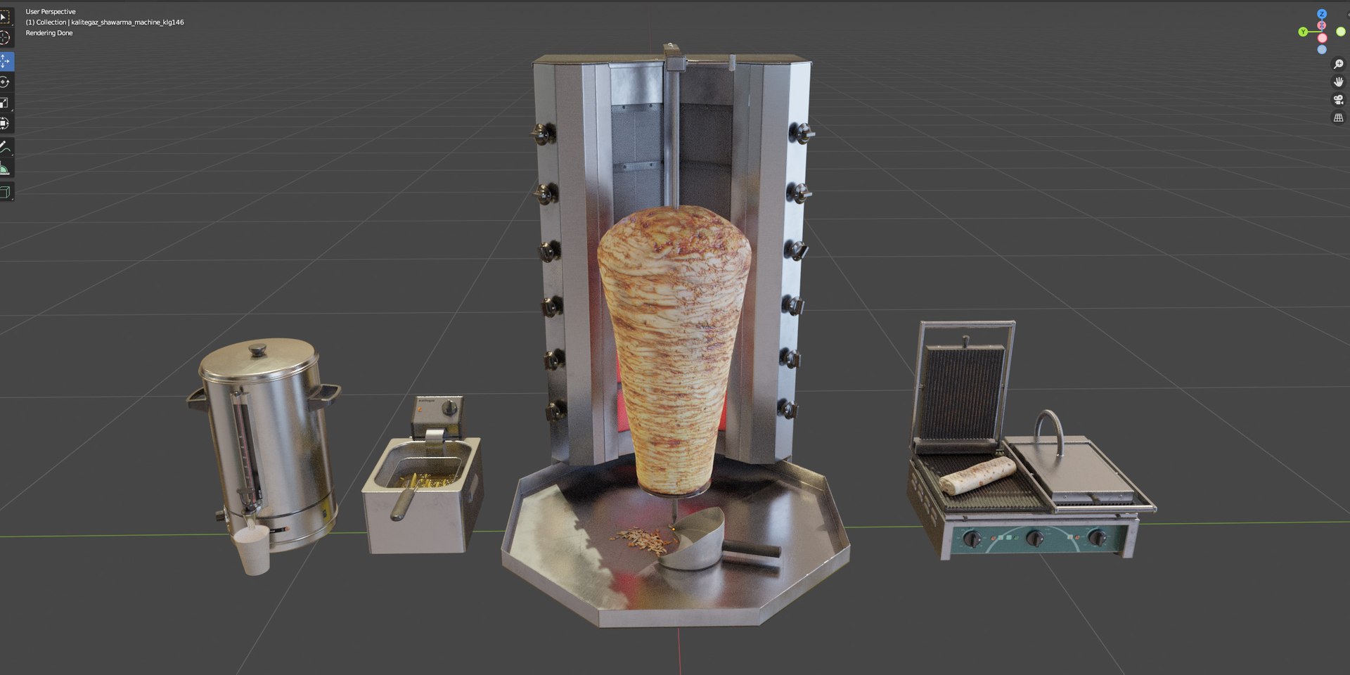 3D model Equipment for Shawarma cafe - TurboSquid 2005033