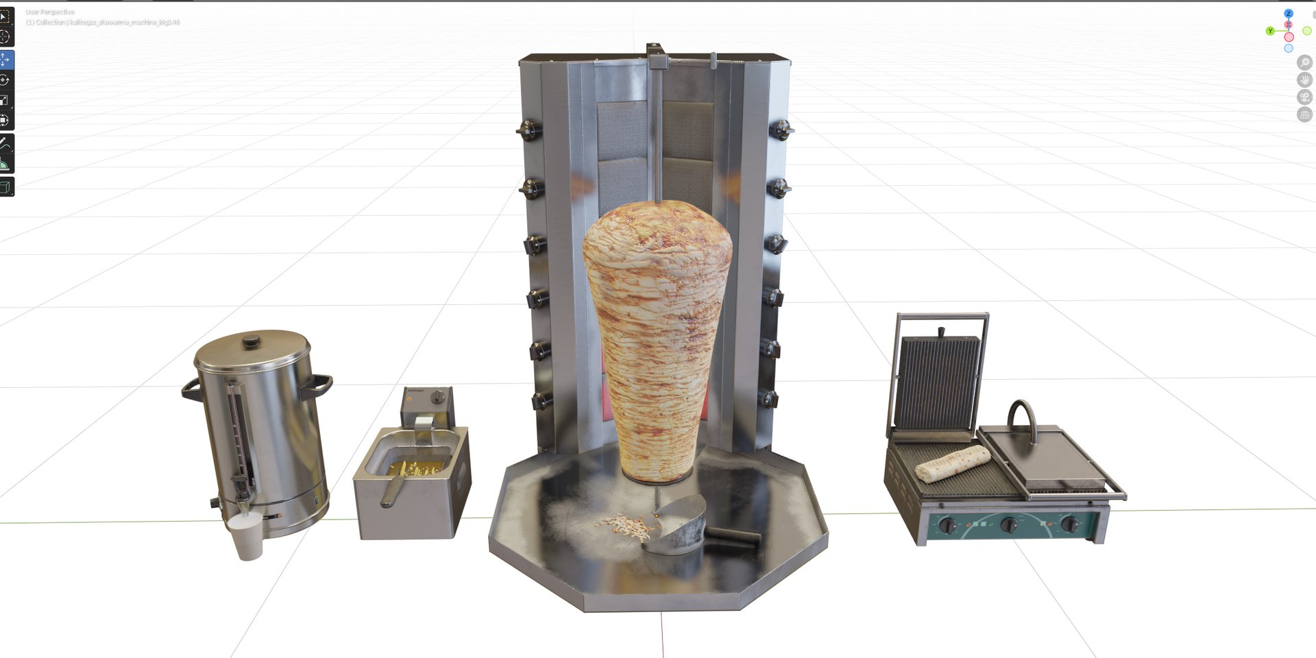 3D model Equipment for Shawarma cafe - TurboSquid 2005033