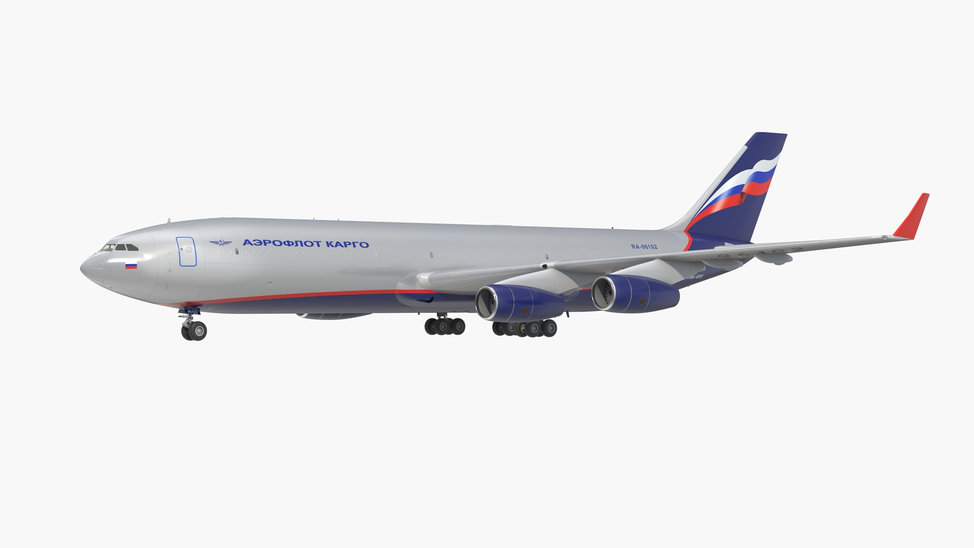 3D IL-96-400 Aeroflot Simple Interior - TurboSquid 1978342