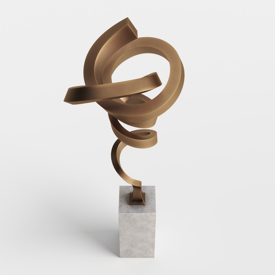 Modern Decorative Abstract Bronze Art Sculpture 31 3D - TurboSquid 1760442