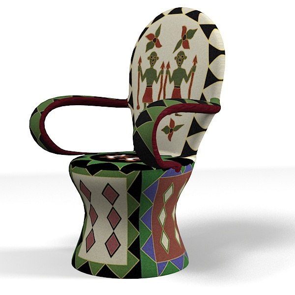 3d african chair designer