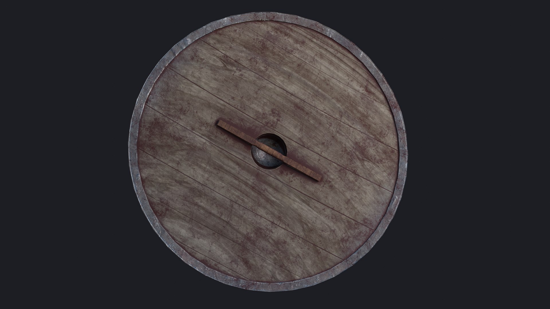 Realistik Viking Shield Low-poly VR AR 3D - TurboSquid 2143055