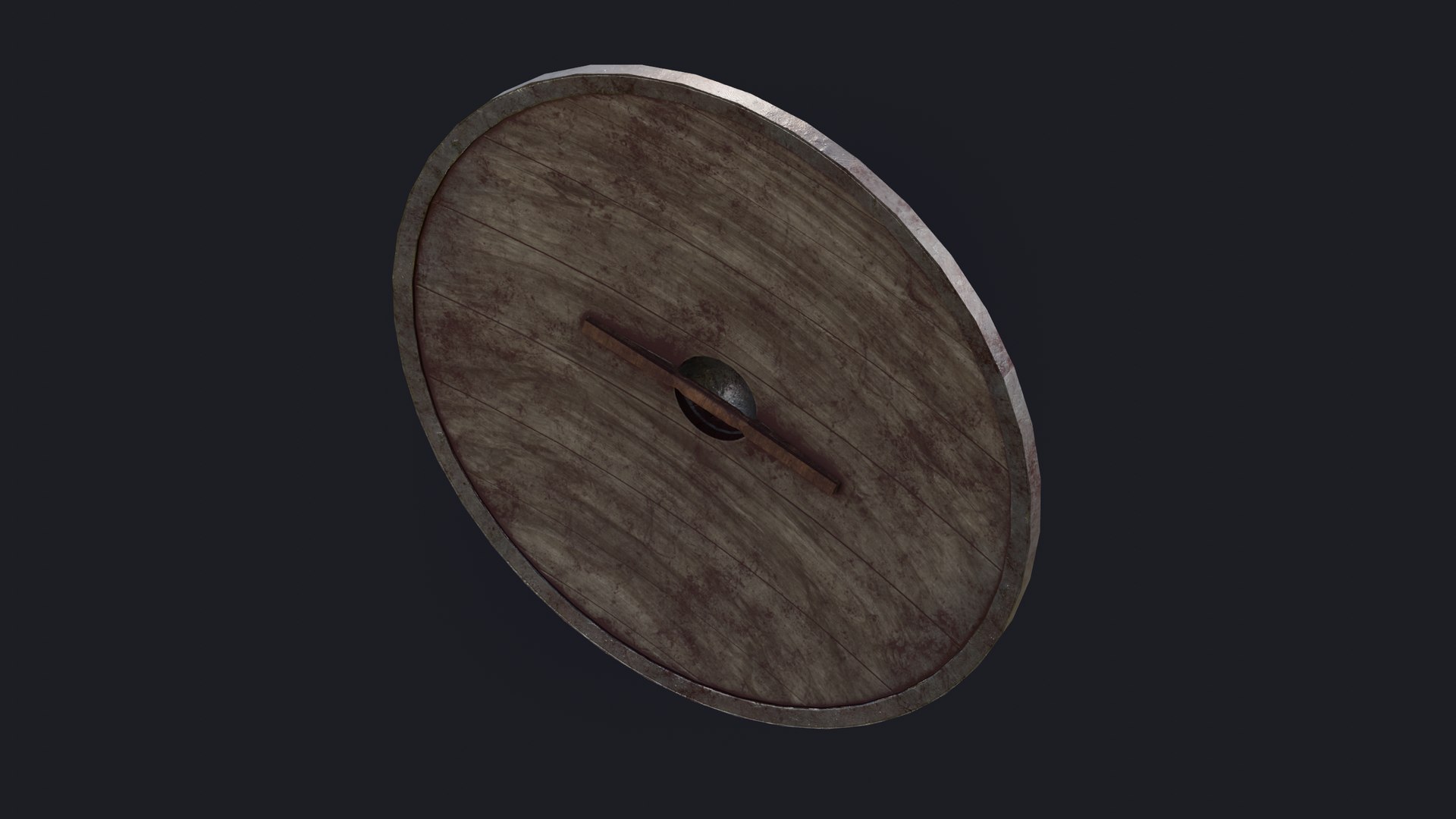 Realistik Viking Shield Low-poly VR AR 3D - TurboSquid 2143055
