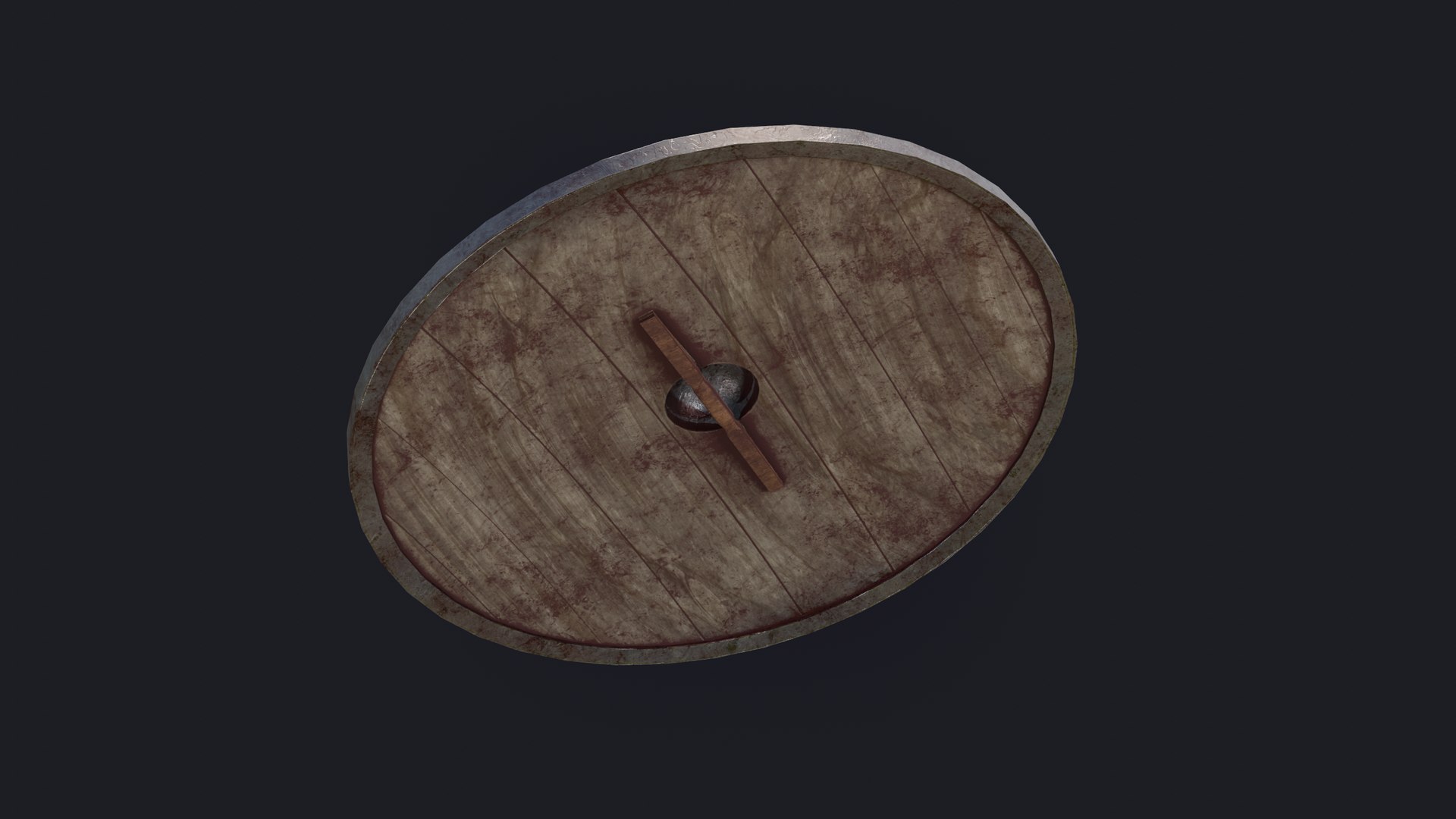 Realistik Viking Shield Low-poly VR AR 3D - TurboSquid 2143055