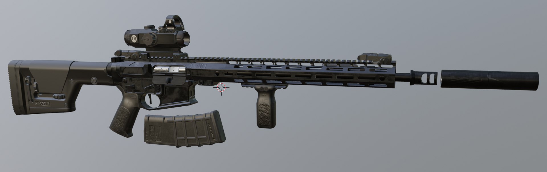 3D Tx-15 Rifle Model - TurboSquid 1580014